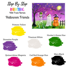 How To Paint "Halloween Friends" - Acrylic Painting Tutorial - Tracie ...