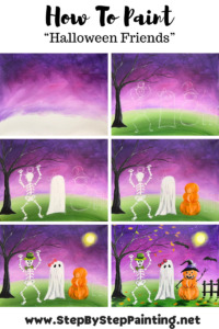 How To Paint "Halloween Friends" - Acrylic Painting Tutorial - Tracie ...