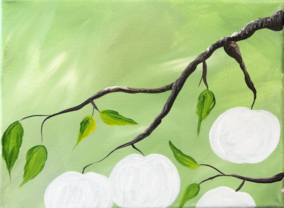 How To Paint A "Chickadee In An Apple Tree" With Acrylics - Tracie ...