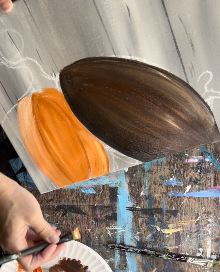 "Fall Football" - Acrylic Painting Tutorial - Tracie Kiernan - Step By ...