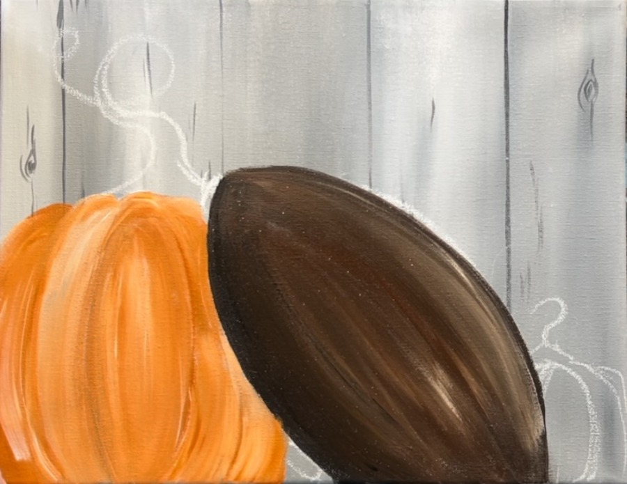 "Fall Football" - Acrylic Painting Tutorial - Tracie Kiernan - Step By ...