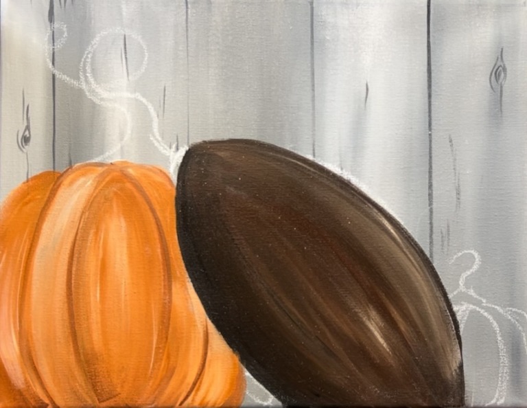 "Fall Football" - Acrylic Painting Tutorial - Tracie Kiernan - Step By ...