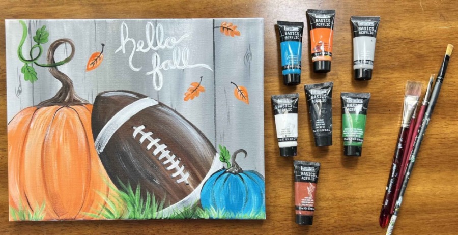 "Fall Football" - Acrylic Painting Tutorial - Tracie Kiernan - Step By ...