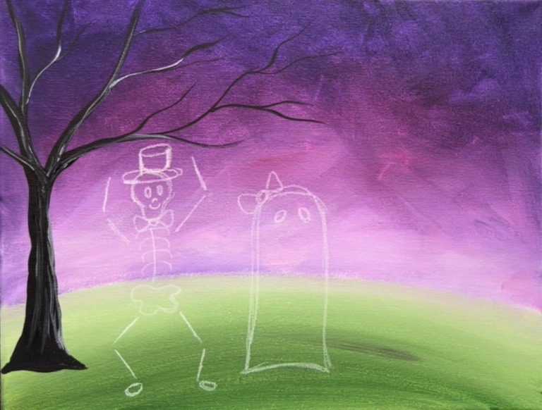 How To Paint "Halloween Friends" - Acrylic Painting Tutorial - Tracie ...