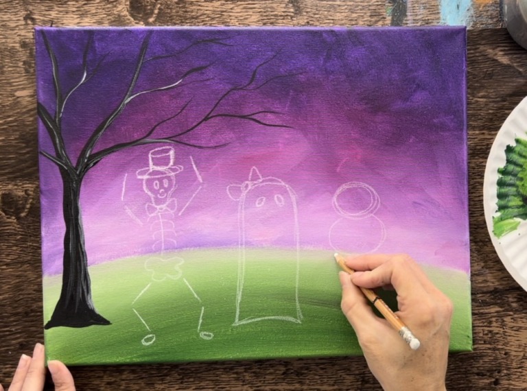 How To Paint "Halloween Friends" - Acrylic Painting Tutorial - Tracie ...