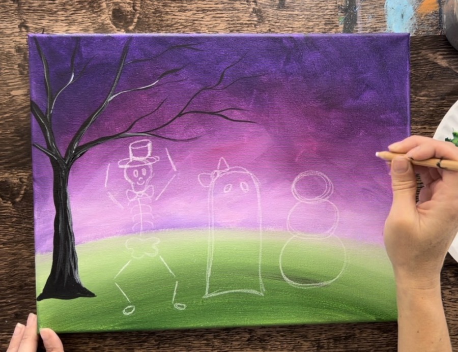 How To Paint "Halloween Friends" - Acrylic Painting Tutorial - Tracie ...