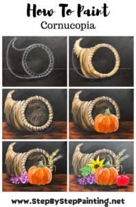 How To Paint A Cornucopia - Step By Step Painting Tutorial - Tracie ...