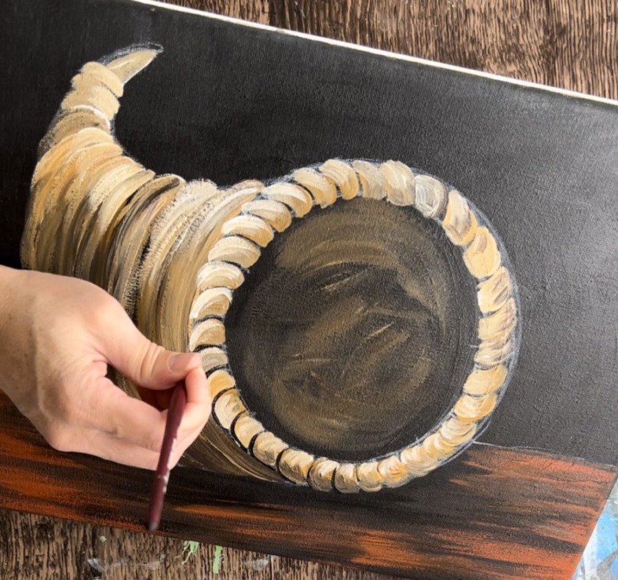 How To Paint A Cornucopia - Step By Step Painting Tutorial - Tracie ...