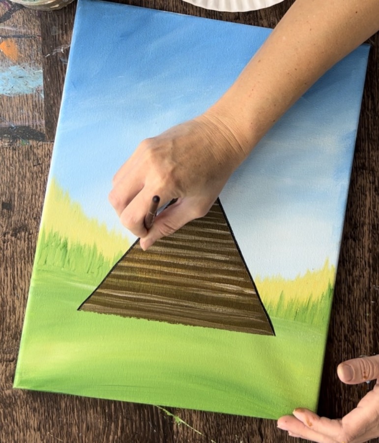 How To Paint A Cozy Fall A Frame Cabin - Acrylic Painting Tutorial ...