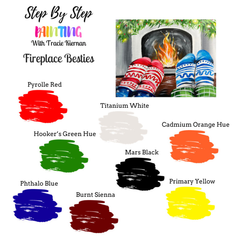 How To Paint "Fireplace Besties" - Acrylic Painting Tutorial - Tracie ...