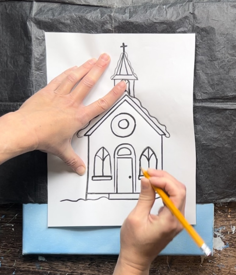 How To Paint A "Christmas Chapel" - Acrylic Painting Tutorial - Tracie ...