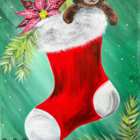 How To Paint A "Christmas Stocking" - Acrylic Painting Tutorial ...