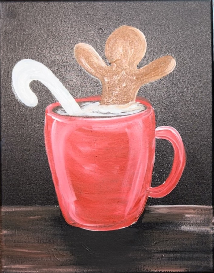 Gingerbread Cocoa - Acrylic Painting Tutorial - Tracie Kiernan - Step ...