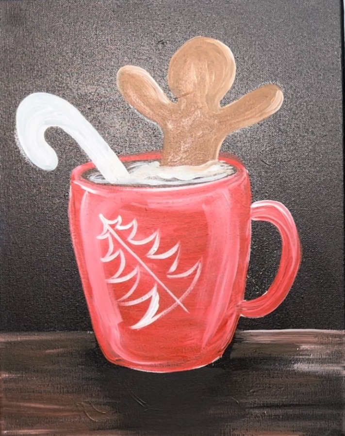 Gingerbread Cocoa - Acrylic Painting Tutorial - Tracie Kiernan - Step ...