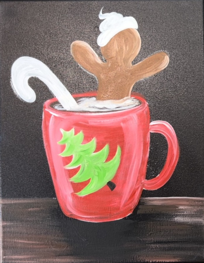 Gingerbread Cocoa - Acrylic Painting Tutorial - Tracie Kiernan - Step ...