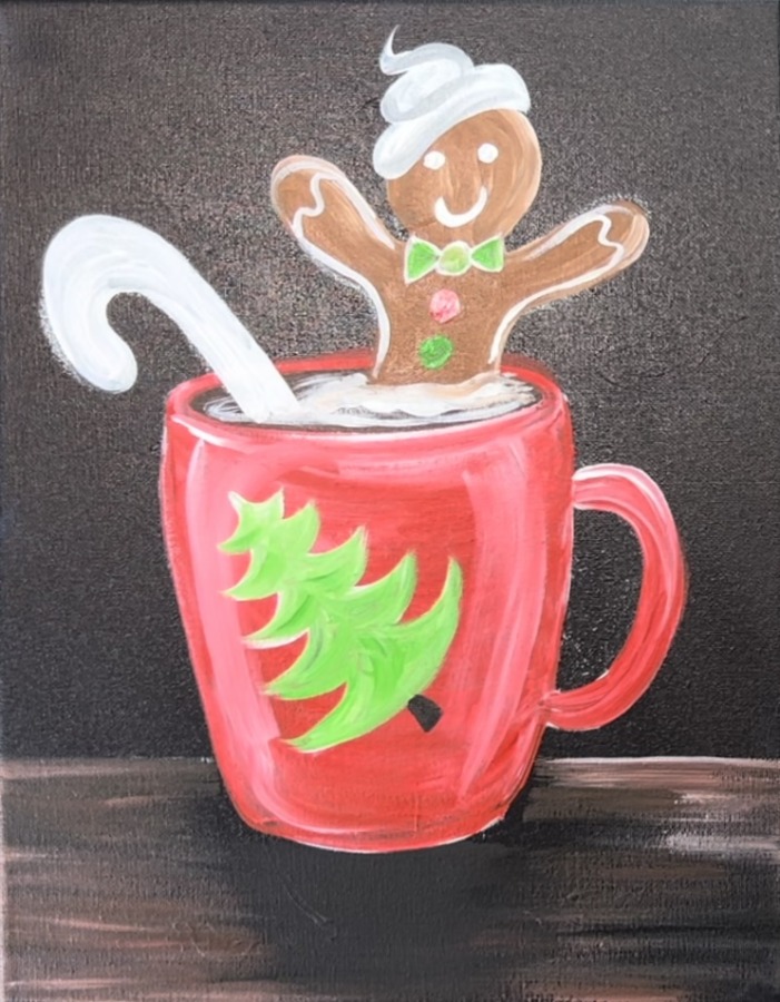 Gingerbread Cocoa - Acrylic Painting Tutorial - Tracie Kiernan - Step ...