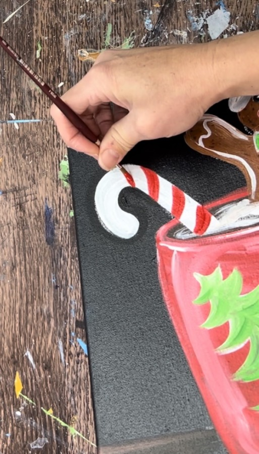 Gingerbread Cocoa - Acrylic Painting Tutorial - Tracie Kiernan - Step ...