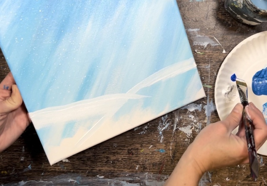 How To Paint "Silver Bells" - Acrylic Painting Winter Landscape ...