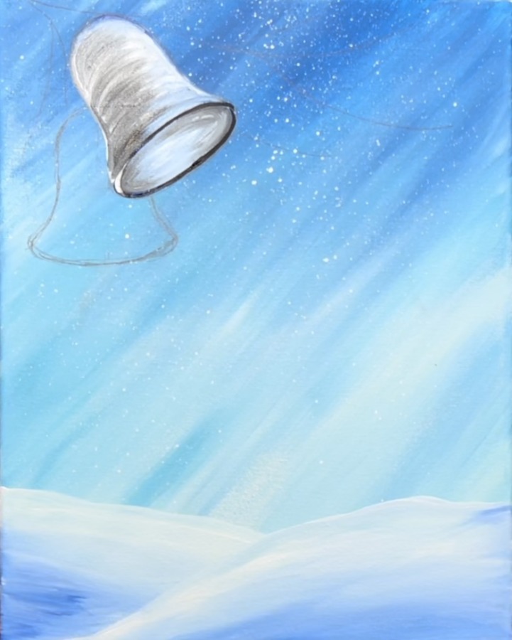 How To Paint "Silver Bells" - Acrylic Painting Winter Landscape ...