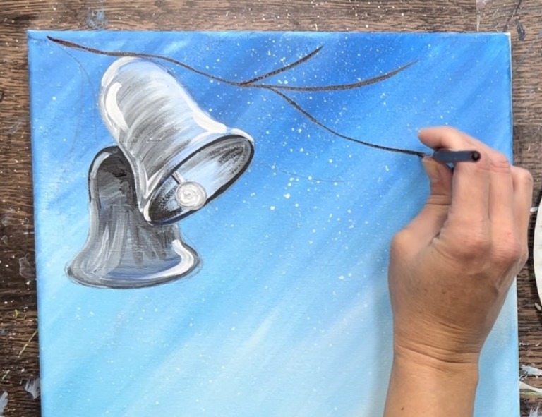 How To Paint "Silver Bells" - Acrylic Painting Winter Landscape ...