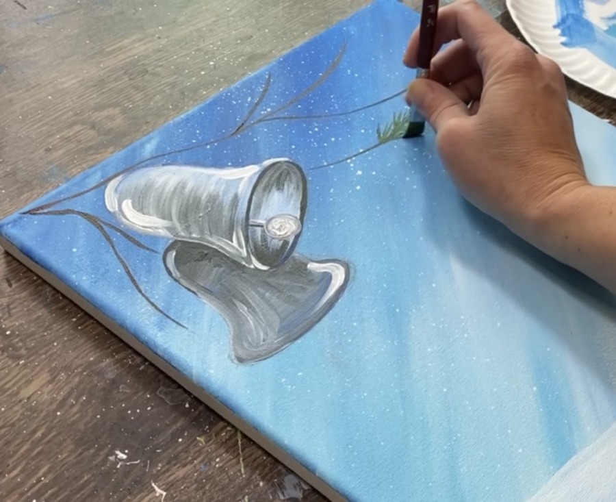 How To Paint "Silver Bells" - Acrylic Painting Winter Landscape ...