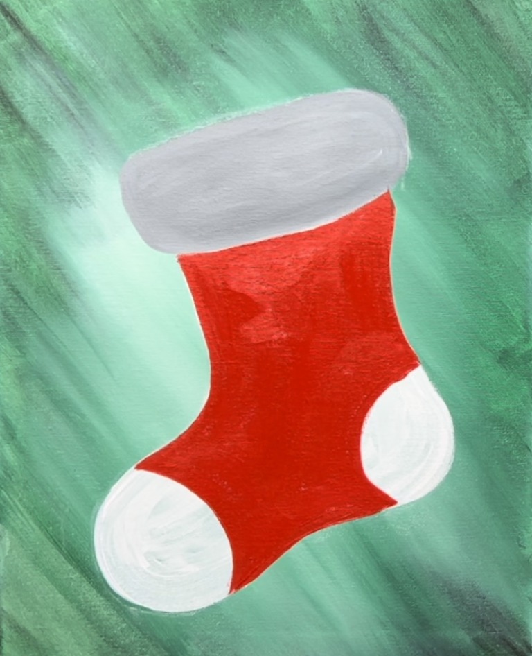 How To Paint A "Christmas Stocking" - Acrylic Painting Tutorial ...