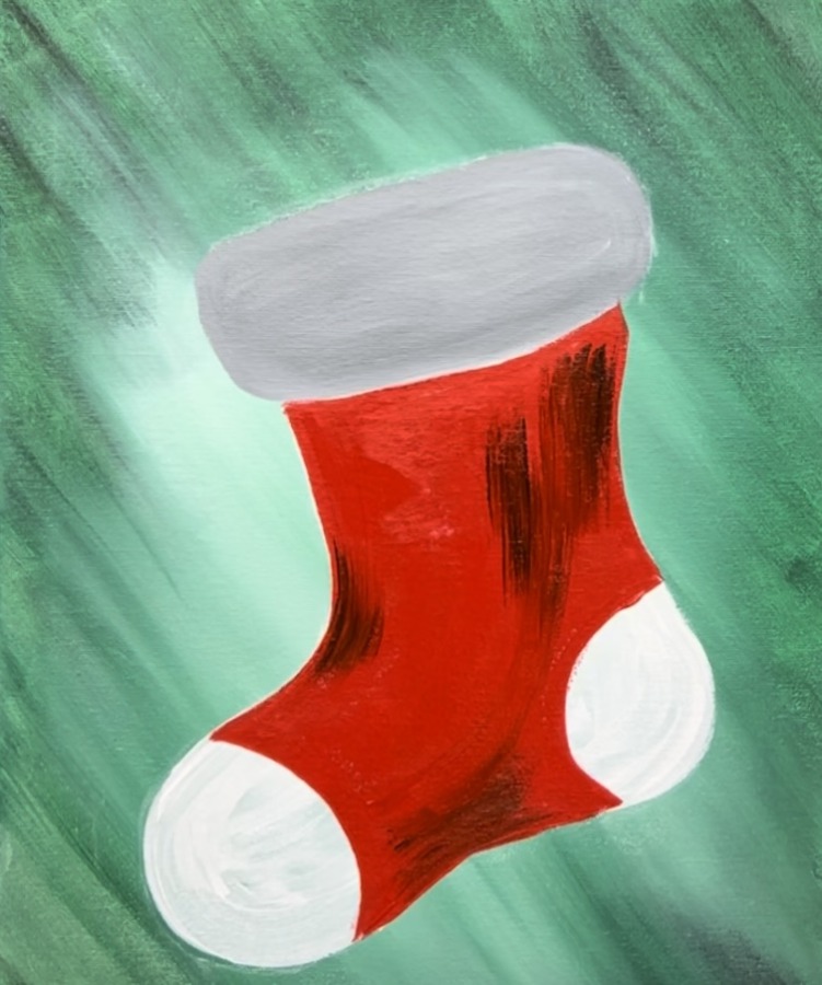 How To Paint A "Christmas Stocking" - Acrylic Painting Tutorial ...