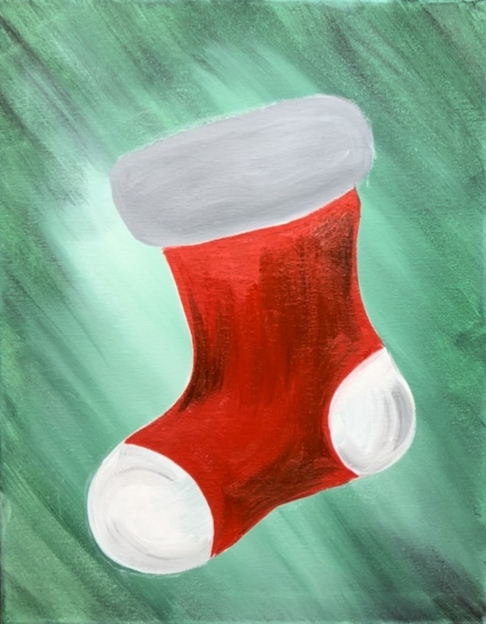 How To Paint A "Christmas Stocking" - Acrylic Painting Tutorial ...