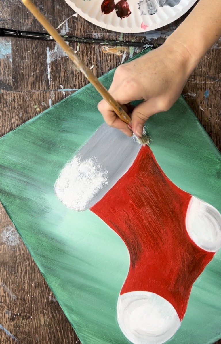How To Paint A "Christmas Stocking" - Acrylic Painting Tutorial ...
