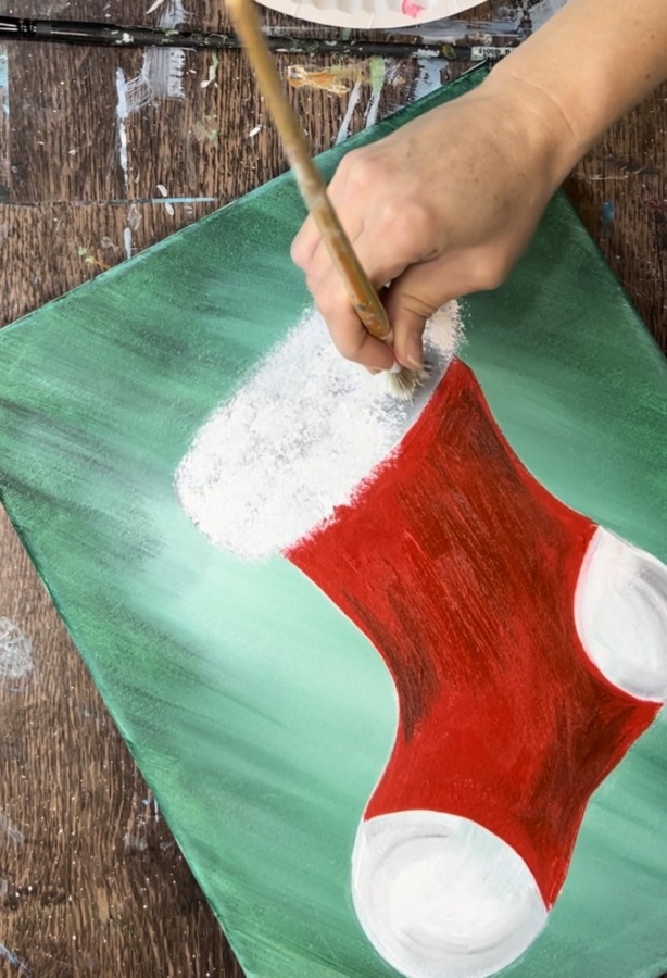 How To Paint A "Christmas Stocking" - Acrylic Painting Tutorial ...