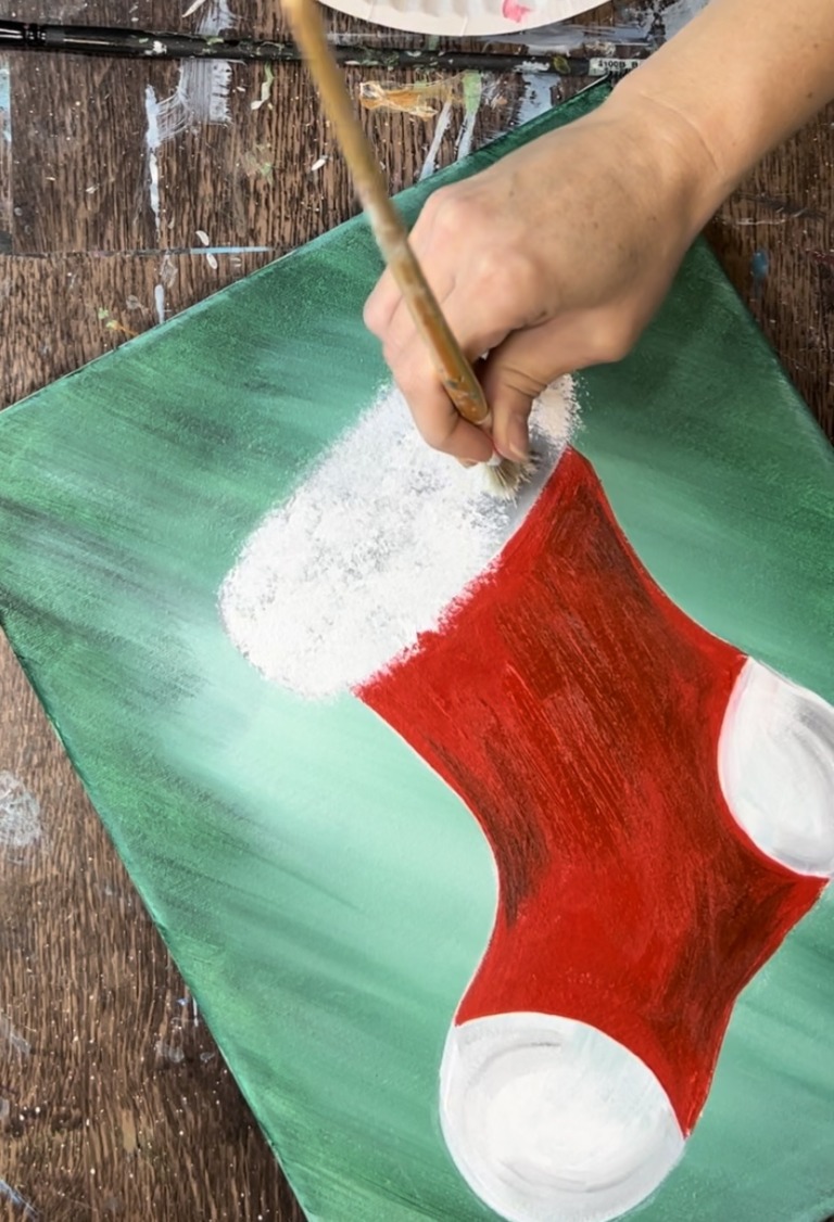 How To Paint A "Christmas Stocking" - Acrylic Painting Tutorial ...