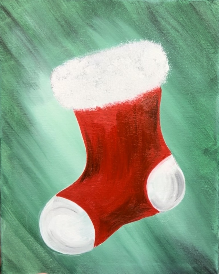 How To Paint A "Christmas Stocking" - Acrylic Painting Tutorial ...