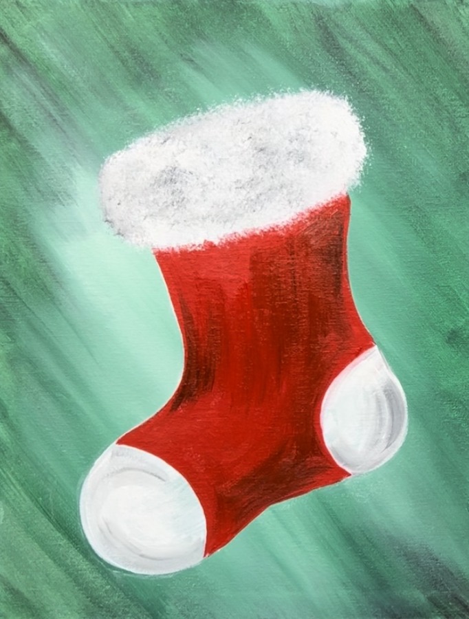 How To Paint A "Christmas Stocking" - Acrylic Painting Tutorial ...