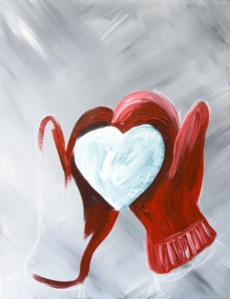 "Mittens Love" - Acrylic Painting Tutorial - Tracie Kiernan - Step By ...