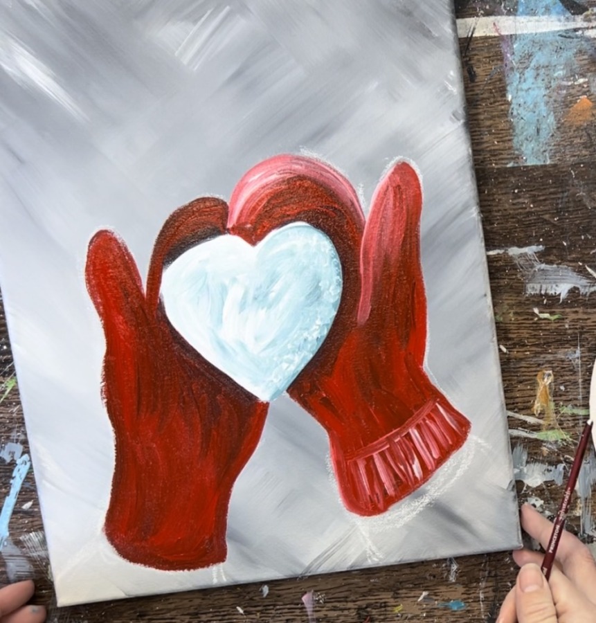 "Mittens Love" - Acrylic Painting Tutorial - Tracie Kiernan - Step By ...