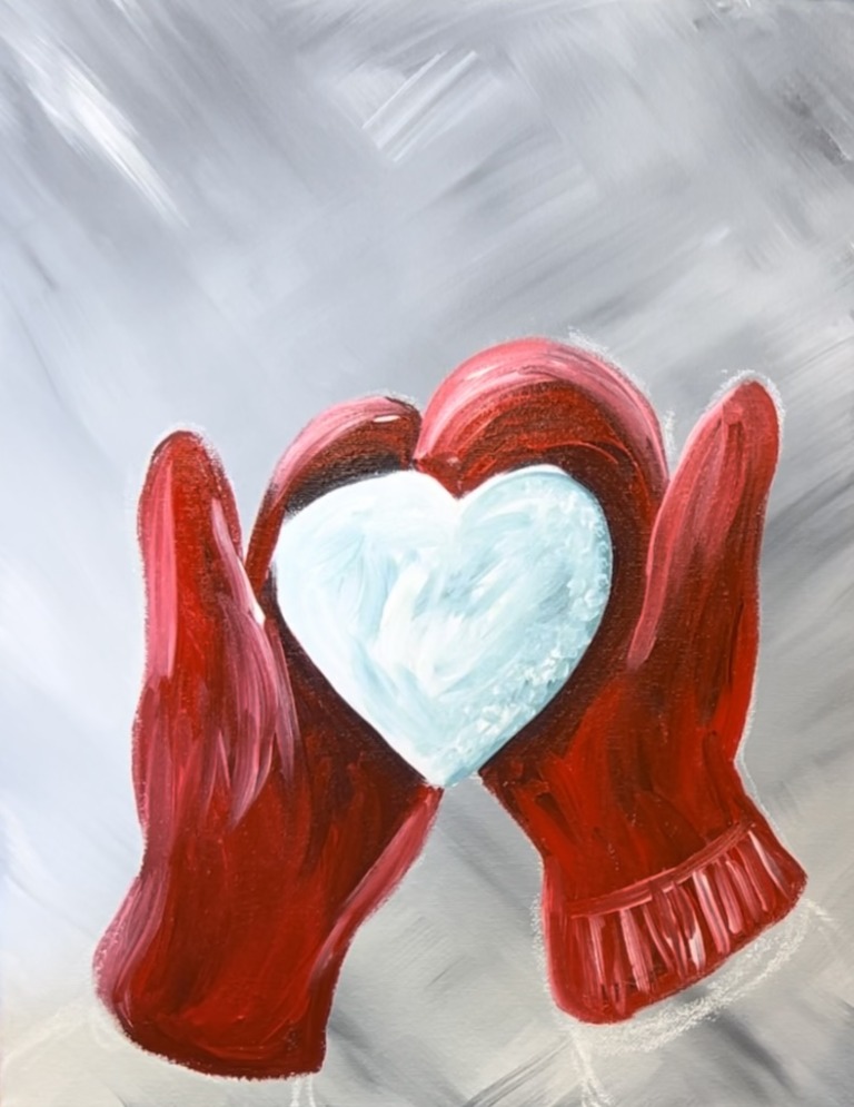 "Mittens Love" - Acrylic Painting Tutorial - Tracie Kiernan - Step By ...
