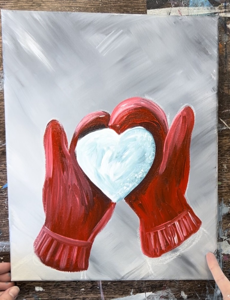 "Mittens Love" - Acrylic Painting Tutorial - Tracie Kiernan - Step By ...