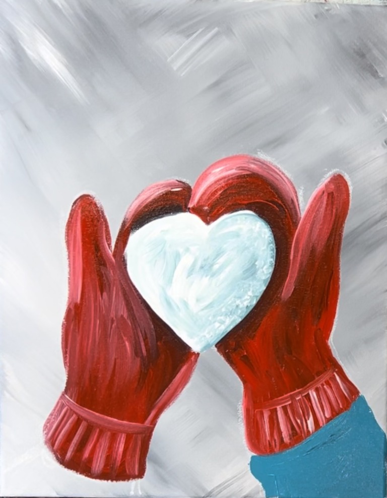 "Mittens Love" - Acrylic Painting Tutorial - Tracie Kiernan - Step By ...