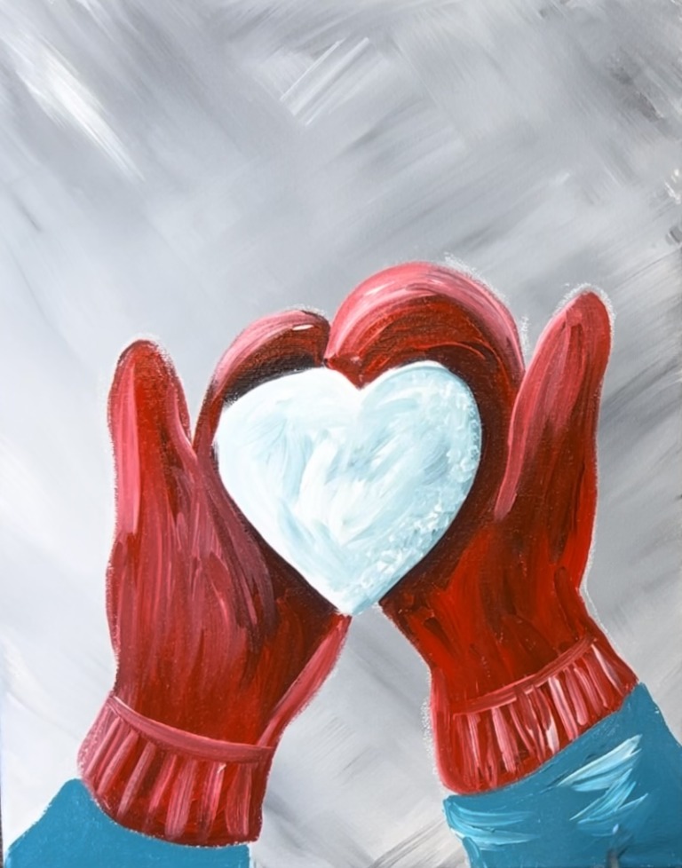 "Mittens Love" - Acrylic Painting Tutorial - Tracie Kiernan - Step By ...
