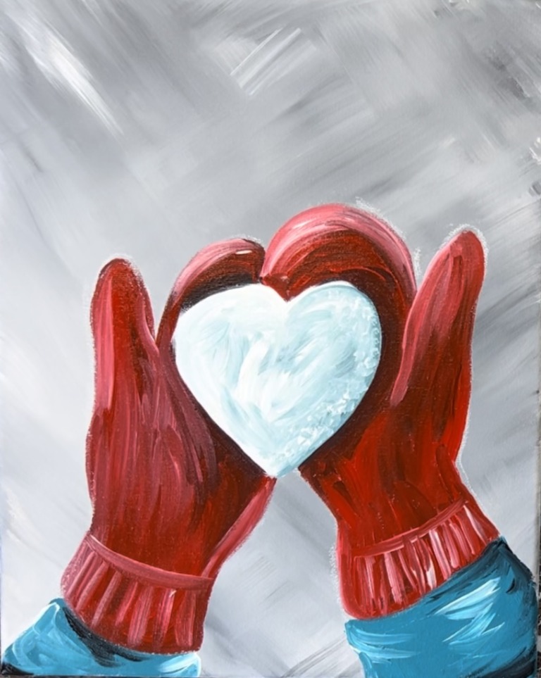 "Mittens Love" - Acrylic Painting Tutorial - Tracie Kiernan - Step By ...