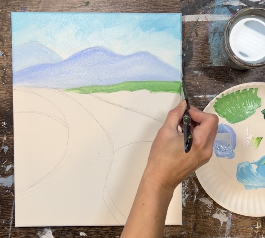 How To Paint A "Tuscan Landscape" - Acrylic Painting Tutorial - Tracie ...