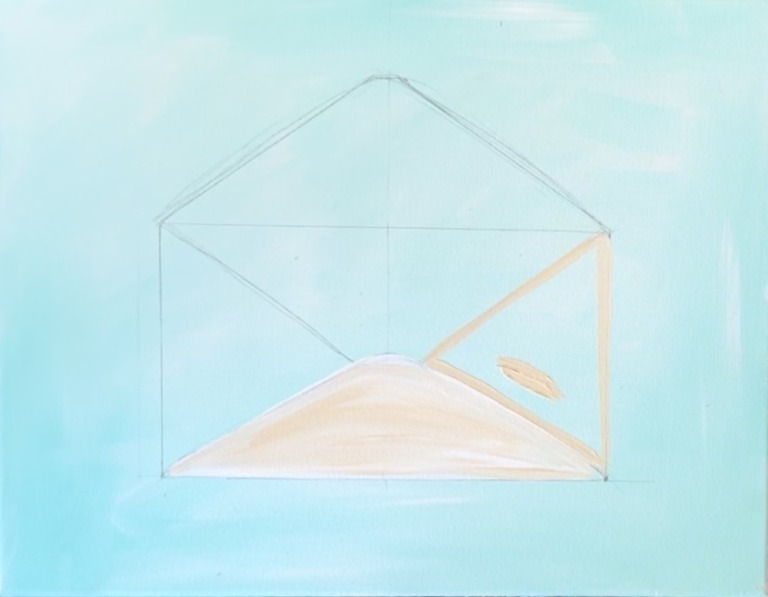 How To Paint - "For You ️" - Floral Envelope - Tracie Kiernan - Step By ...