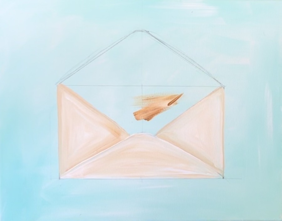 How To Paint - "For You ️" - Floral Envelope - Tracie Kiernan - Step By ...