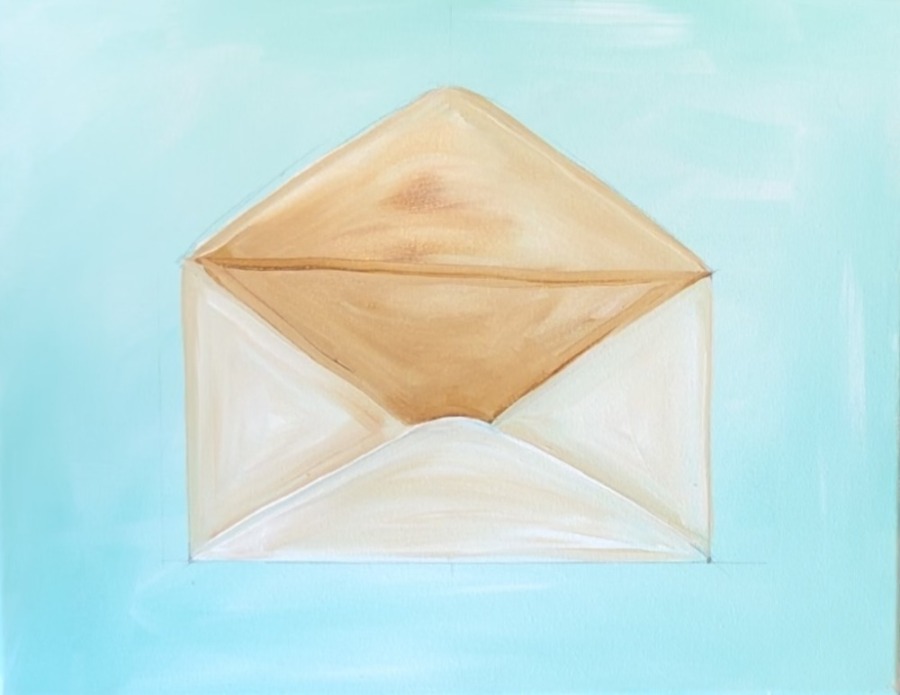 How To Paint - "For You ️" - Floral Envelope - Tracie Kiernan - Step By ...