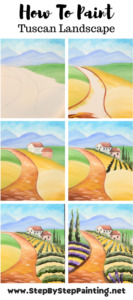 How To Paint A "Tuscan Landscape" - Acrylic Painting Tutorial - Tracie ...