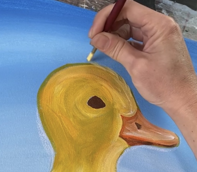 Spring Duckling - Acrylic Painting Tutorial - Tracie Kiernan - Step By ...