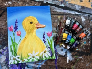 Spring Duckling - Acrylic Painting Tutorial - Tracie Kiernan - Step By ...