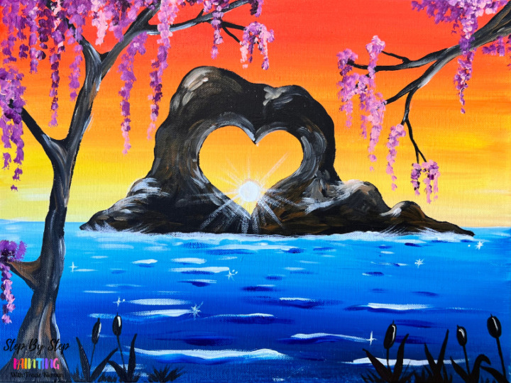 How To Paint "Lover's Cove" - Acrylic Painting Tutorial - Tracie ...