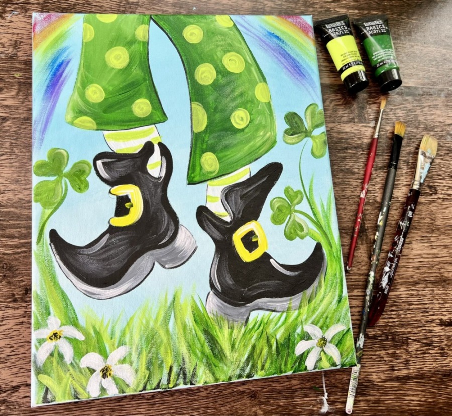 How To Paint "Dancing Leprechaun Legs" - Acrylic Painting Tutorial ...
