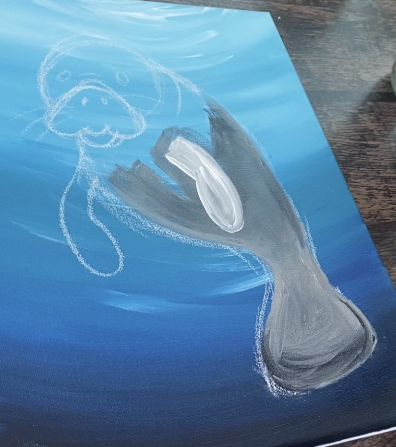 How To Paint A Manatee - Acrylic Painting Tutorial - Tracie Kiernan ...